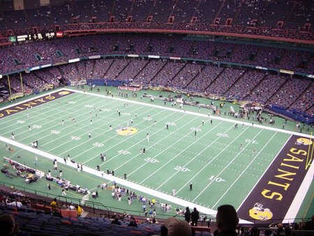 Anybody miss the Saints 90s midfield and end zone designs? | Saints Talk